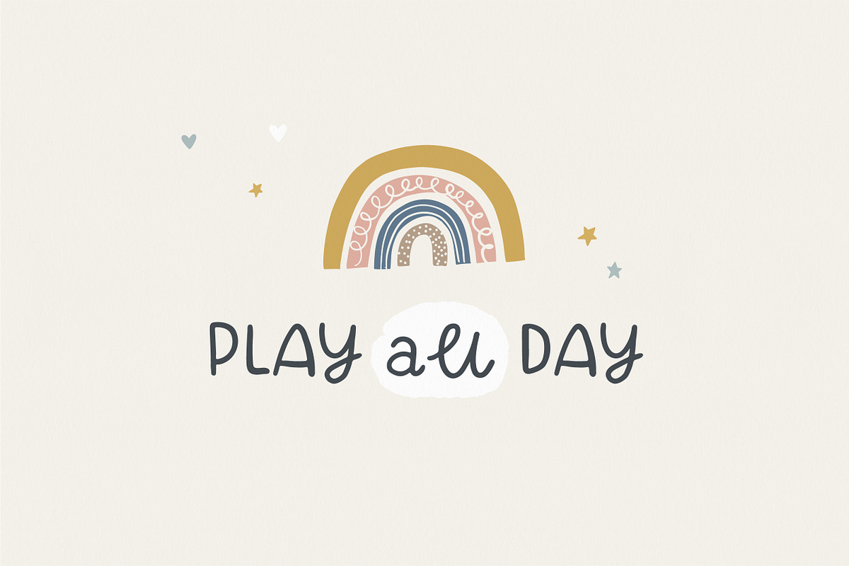 Rainbows | fun handwritten font, a Script Font by Point and Poem