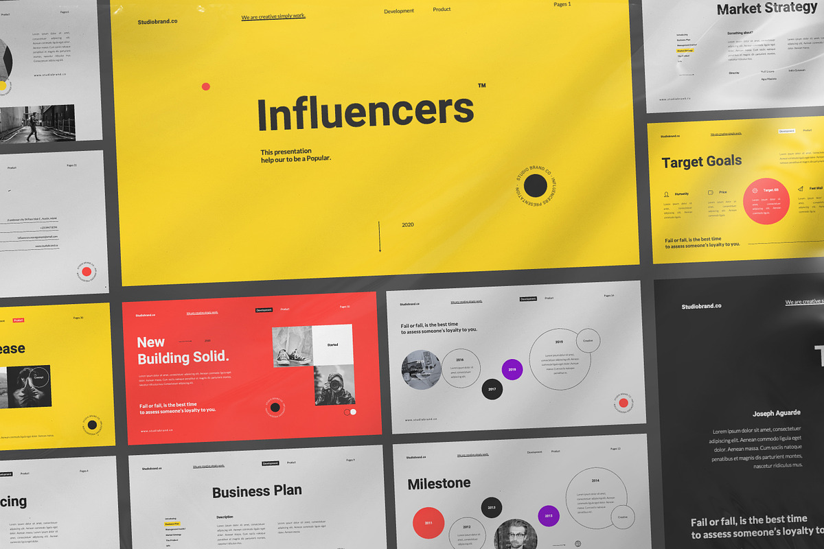 Influencers - Powerpoint, a Presentation Template by Typetemp Studio