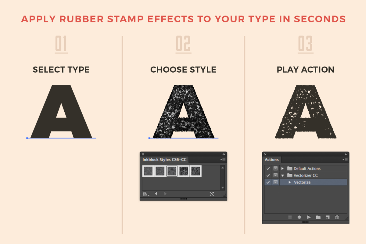 Inkblock – Illustrator Actions, an Action Add-On by Sivioco