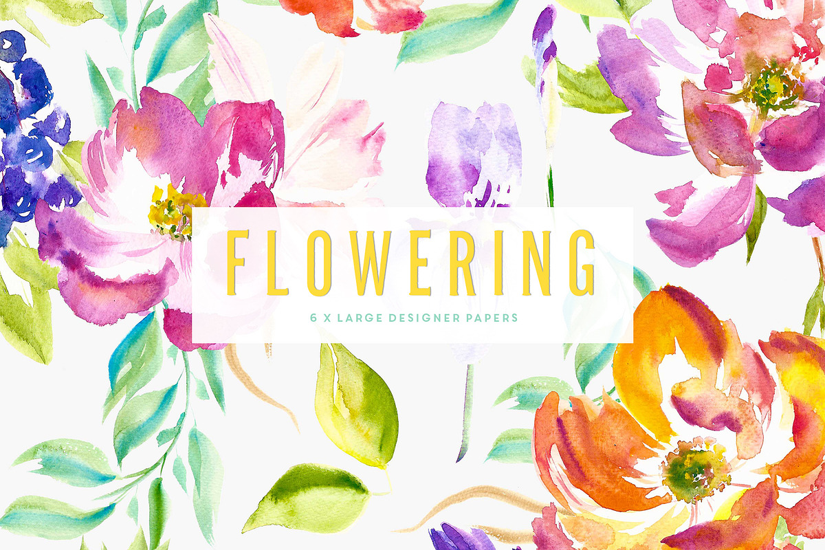 The Design Kit - Flowering, an Illustration by Create The Cut