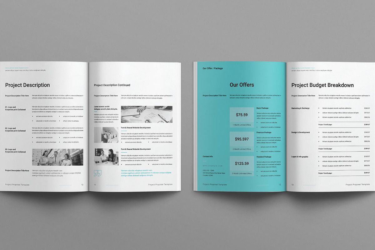 Project Proposal Template, a Brochure Template by E-Type