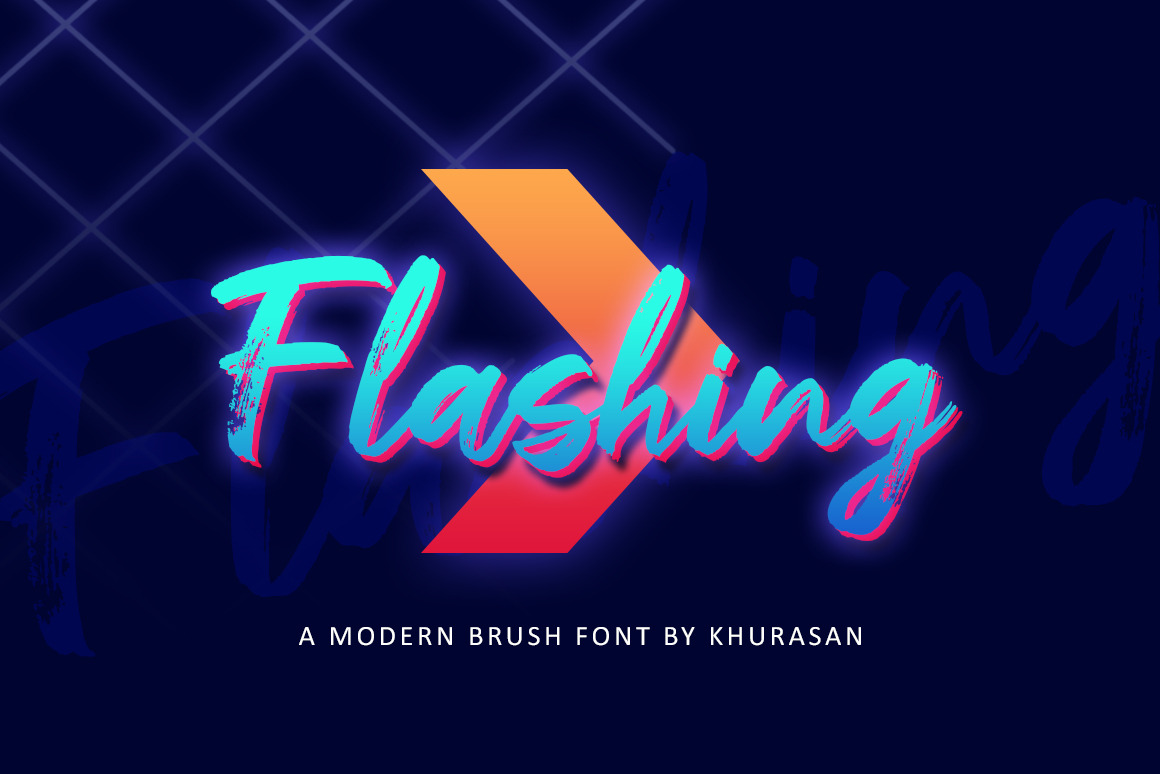 Flashing, a Script Font by khurasan