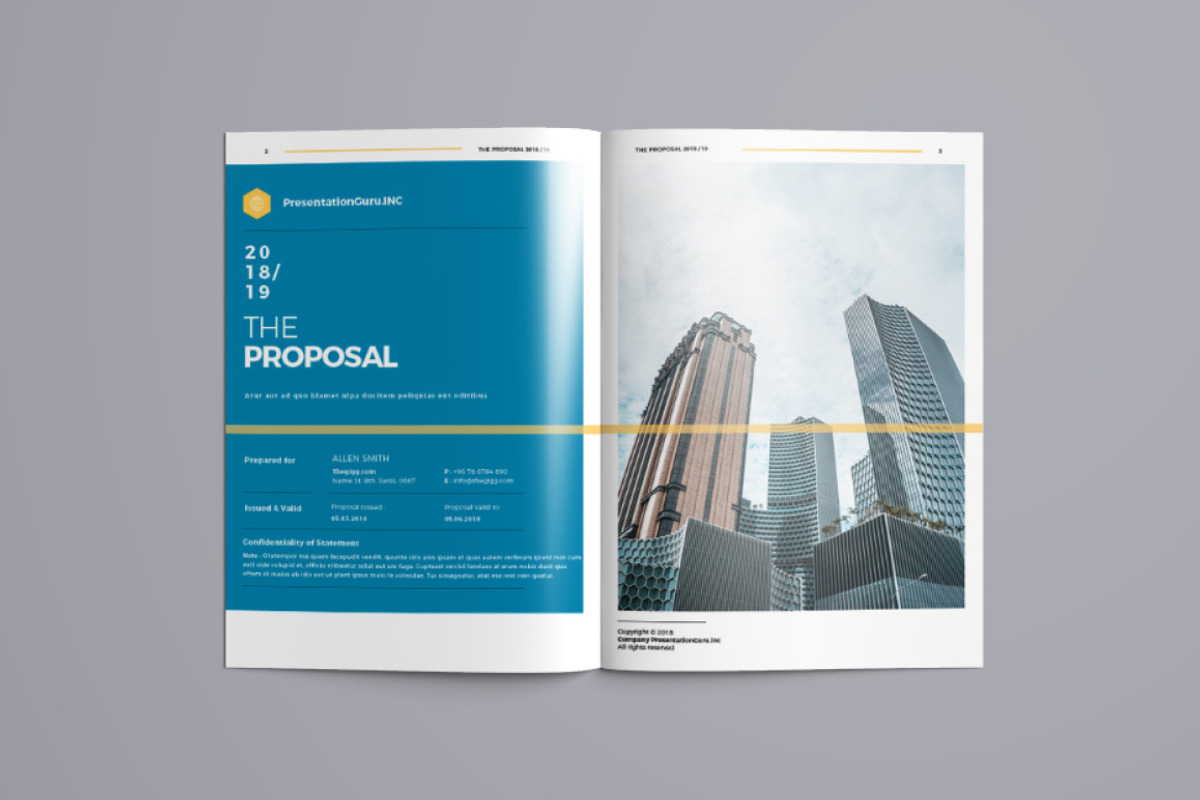 Proposal Brochure Template, a Brochure Template by PixelHive Pro