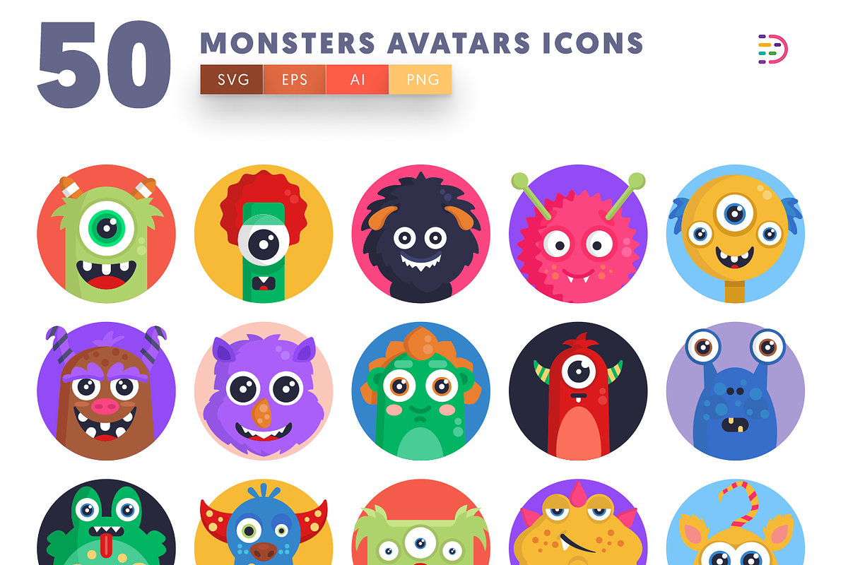 Monsters Avatars Icons | Download SVG, PNG, EPS Icons