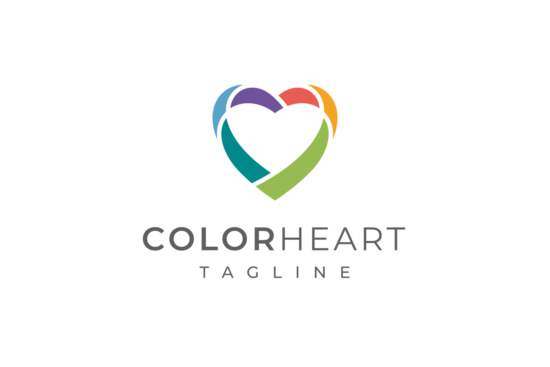 Colorful Caring Heart Logo Color, a Branding & Logo Template by ...