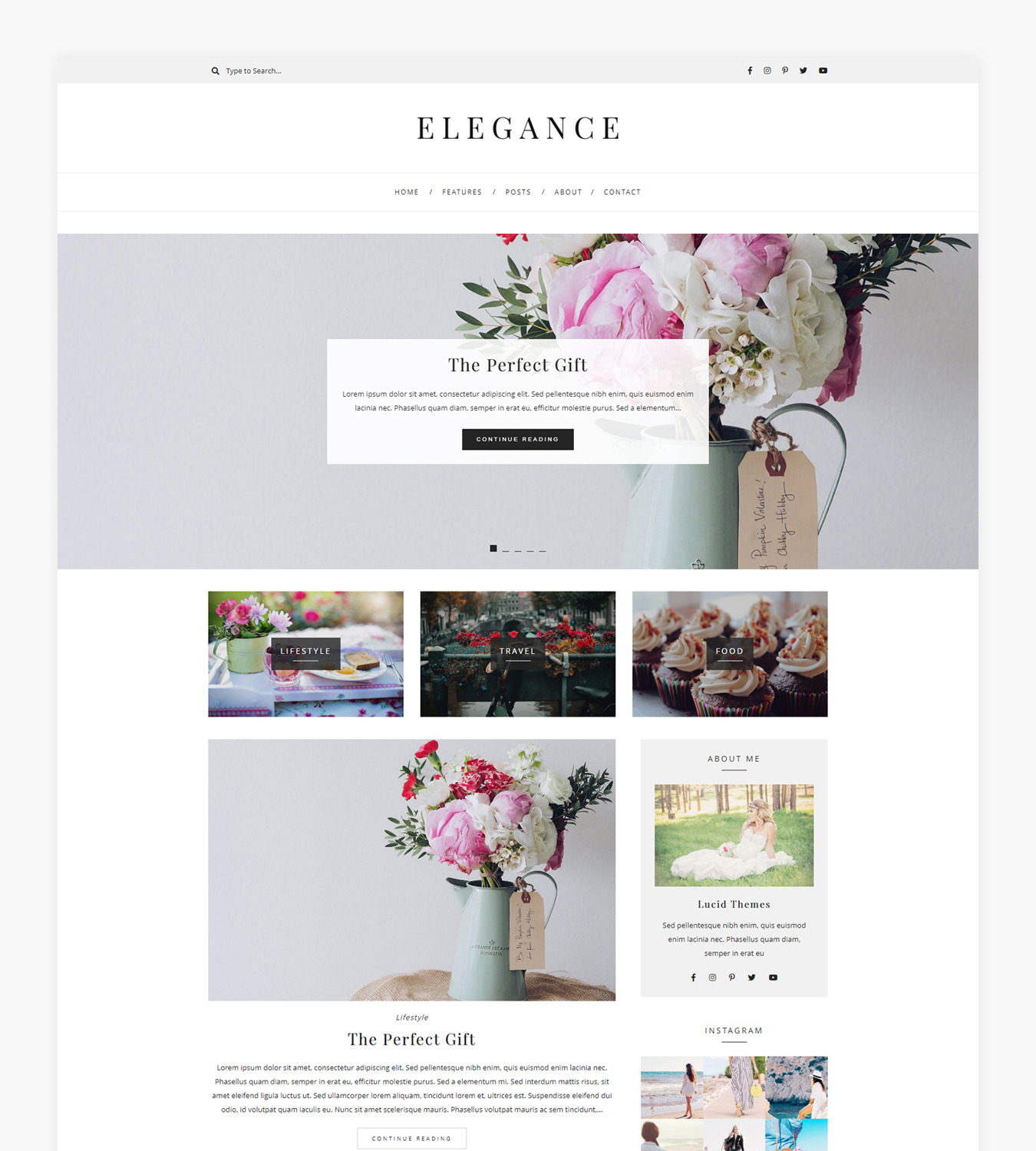 Elegance - WordPress Blog Theme