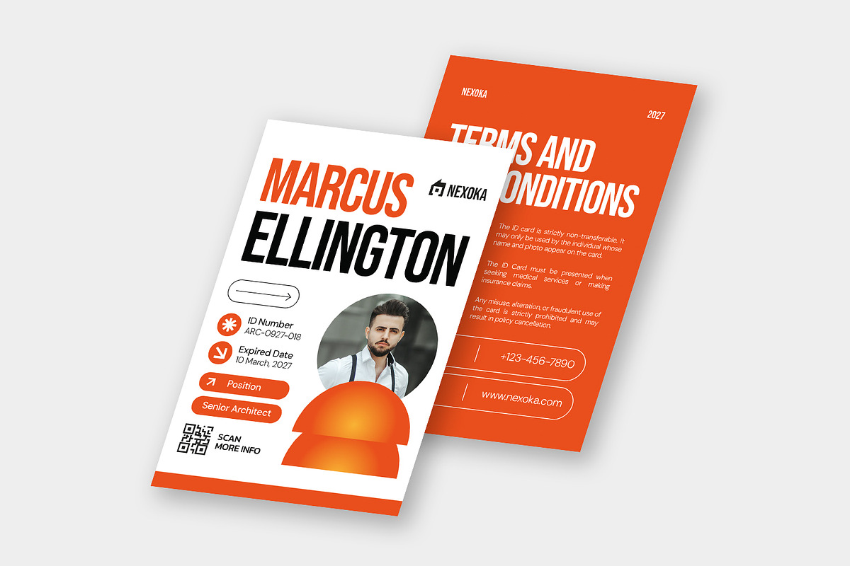 Nexoka - ID Card, a Card Template by Esensifiksi.studio