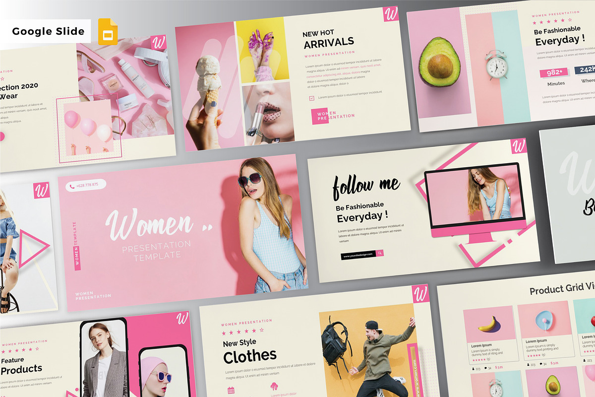 WOMEN-Google Slide Template, a Presentation Template by Shafura