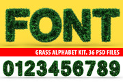 Uppercase GRASS, green font, a Background Graphic by 3D Graphics Shop
