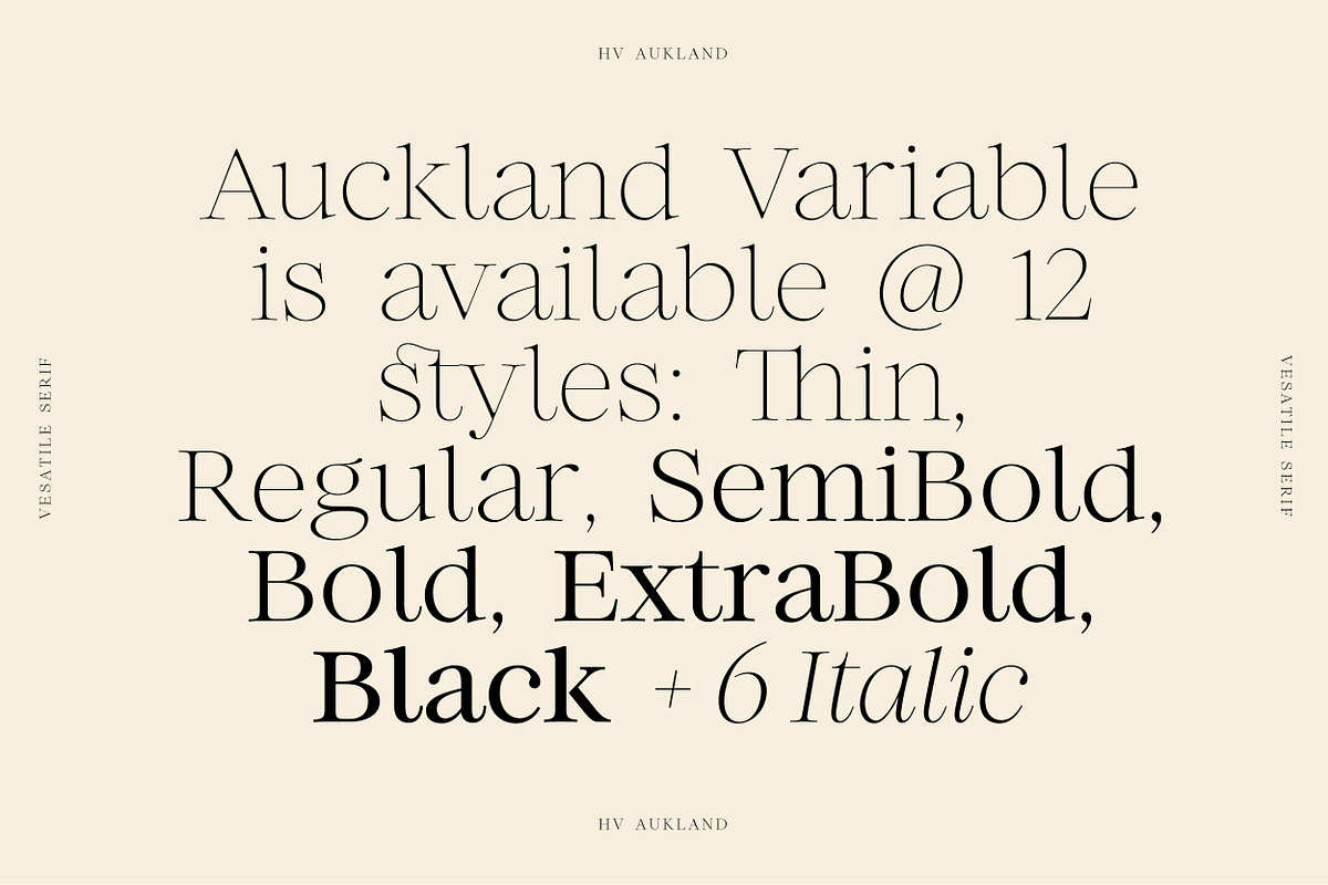 Auckland Variable Serif, a Serif Font by Harmonais Visual