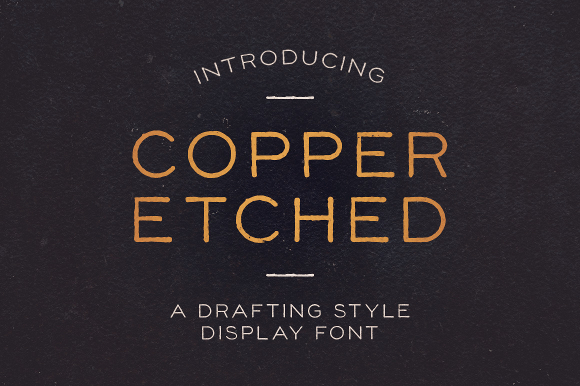 Copper Etched Display Font, a Font by Good Craft Supply Co.