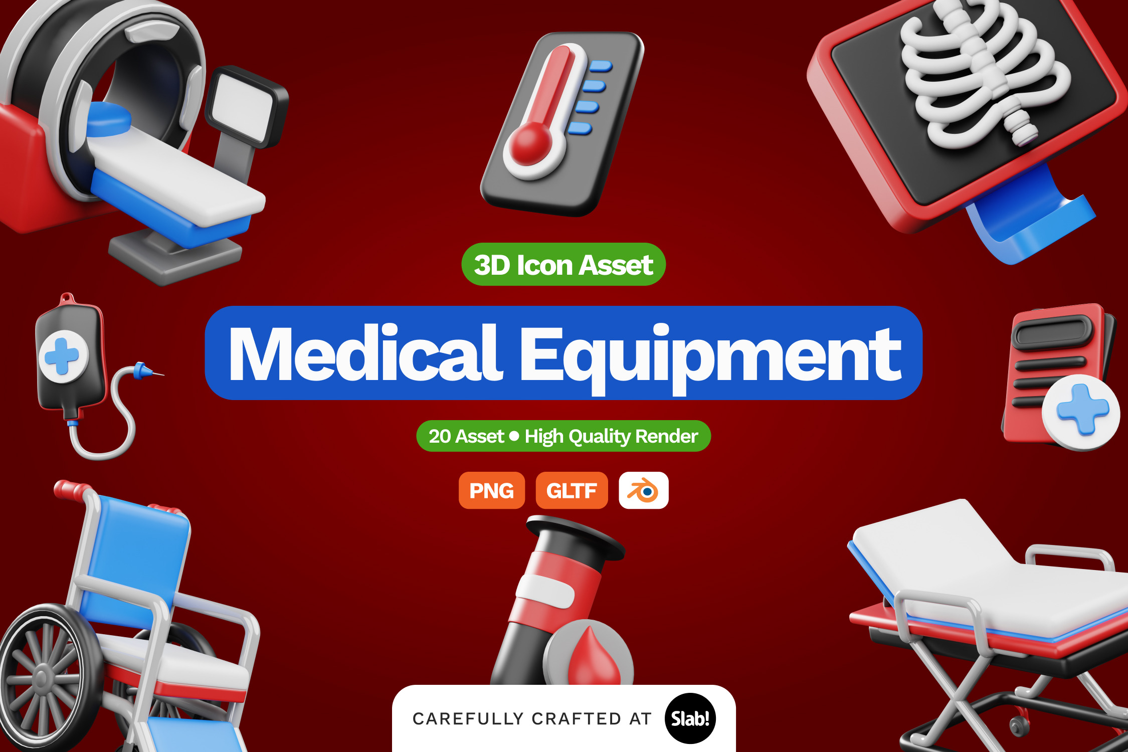 3D Medical Equipment Icon, an Object 3D Model by SLAB! Design