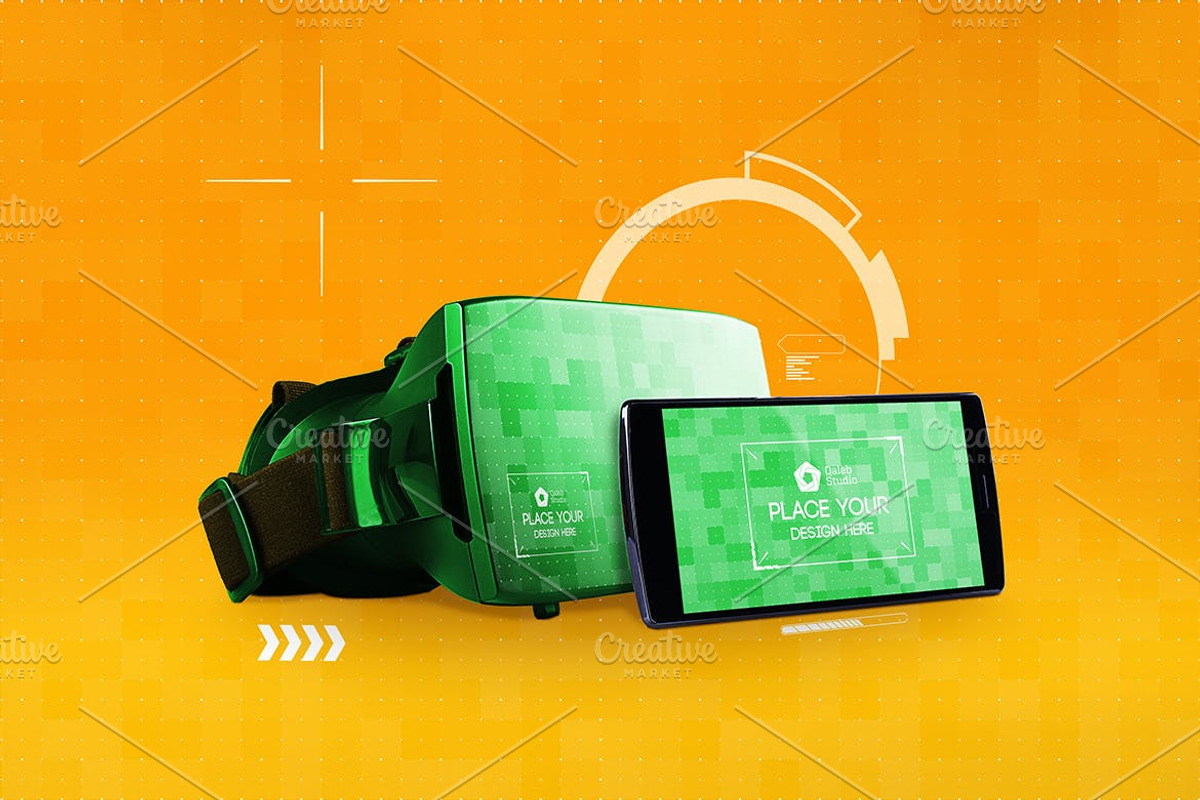 Animated VR MockUp, a Device Mockup by Qaleb Studio