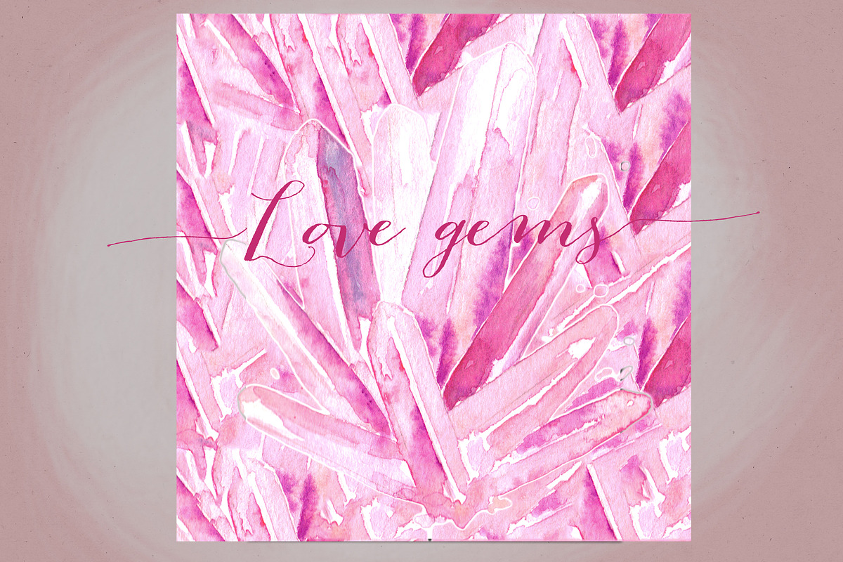 Hearts gems. Valentine clipart, an Illustration by LABFcreations
