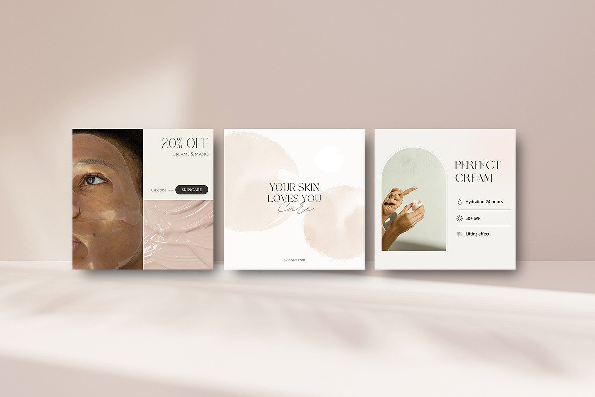 CANVA / Skin Care Social Media Pack, a Social Media Template by Simple có
