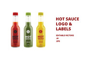 Pepper Logo & Hot Sauce Labels, a Templates & Theme by MHLY