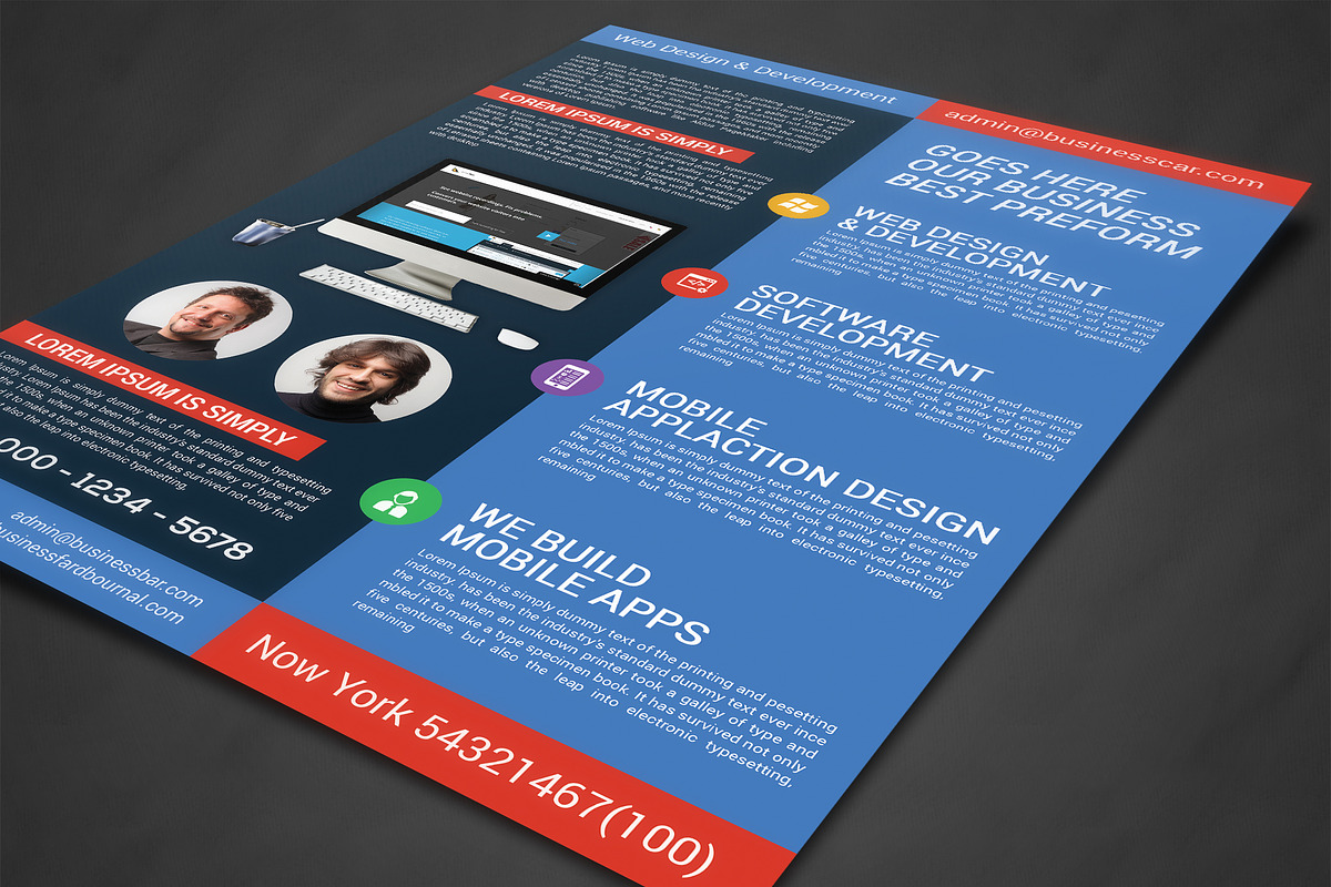 Website Design Agency Flyer, a Flyer Template by AfzaalGraphics
