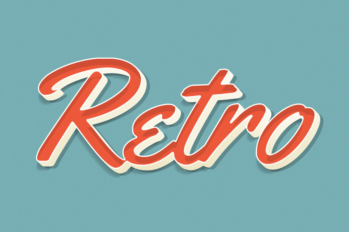 Retro 3D Text Effects, a Layer Style Add-On by commonpixel