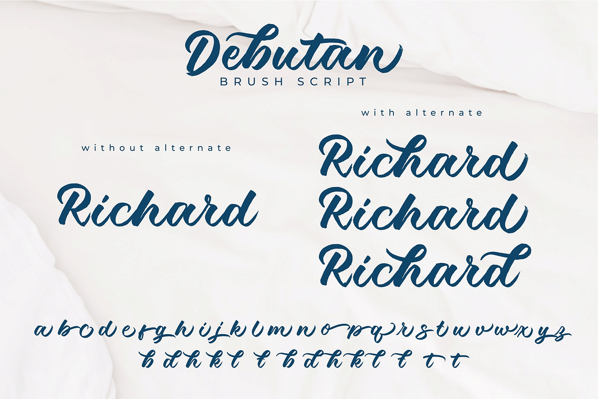 Debutan Brush Script, a Script Font by Debut Studio