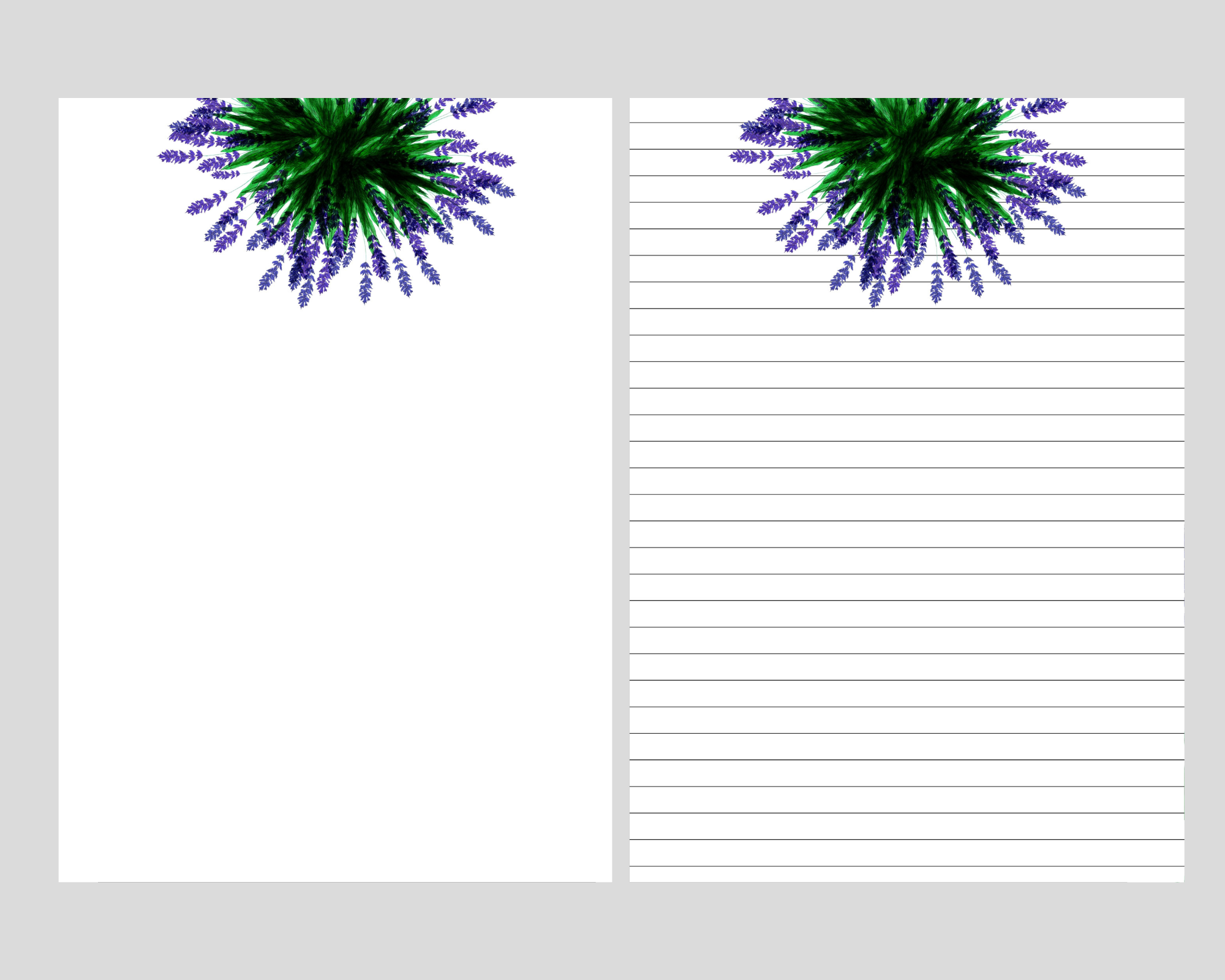 Printable note, letter paper, a Stationery Template by pictures for you