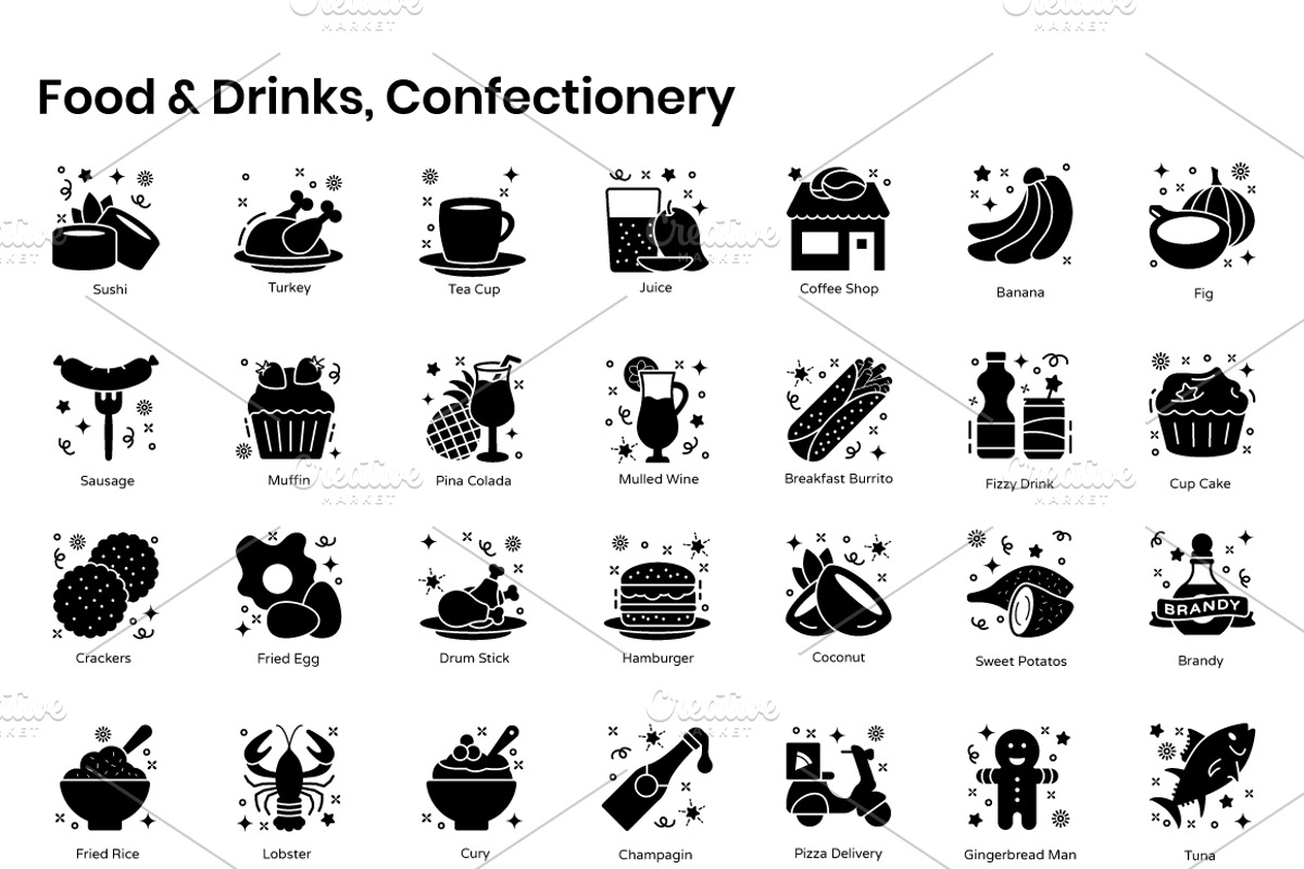 900+ Flat Outline Concepts, a Solid Icon by Brickclay