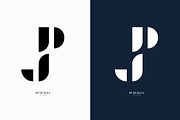 Monogram icon logo JP or PJ, a Branding & Logo Template by idesign_4u