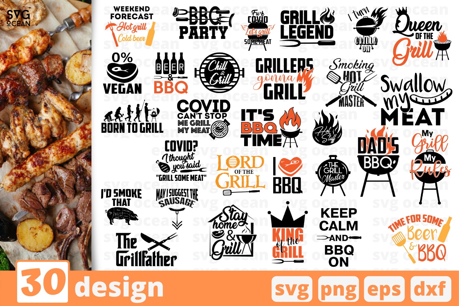 Grill SVG Bundle, a Food Illustration by svgocean