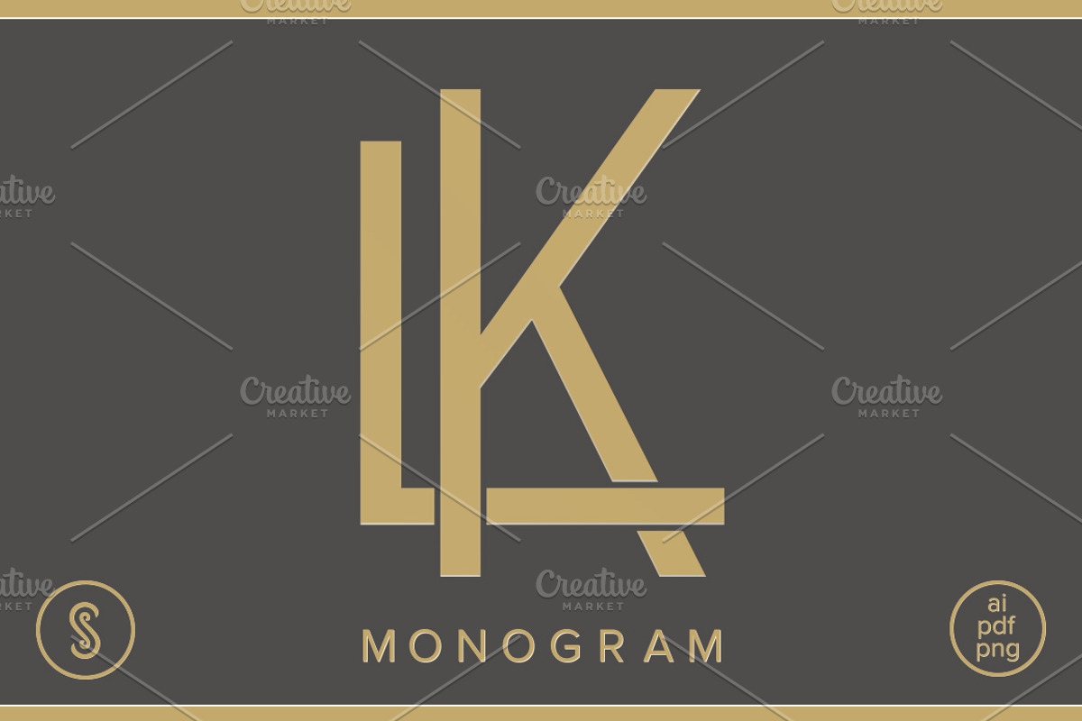 KL Monogram LK Monogram, an Illustration by Shuler Studio | Creative Market