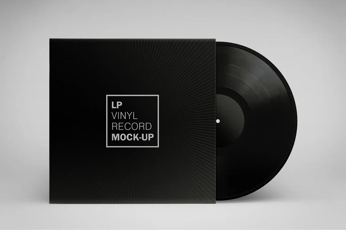 Vinyl Record Album Mock-Up, a Packaging Mockup by BLISS DESIGN