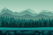 Night Game Background, an Illustration by 2dvillShop