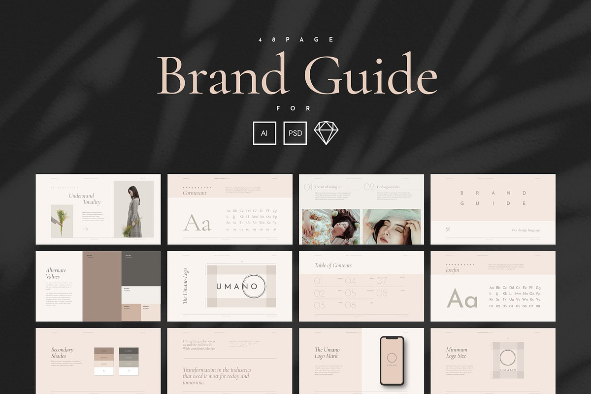 Elegant Brand Style Guide Template, a Presentation Template by ...