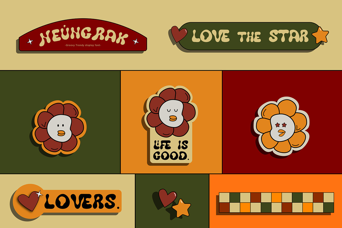 Neung Rak Display Typeface, a Handwritten Font by Casloop Studio