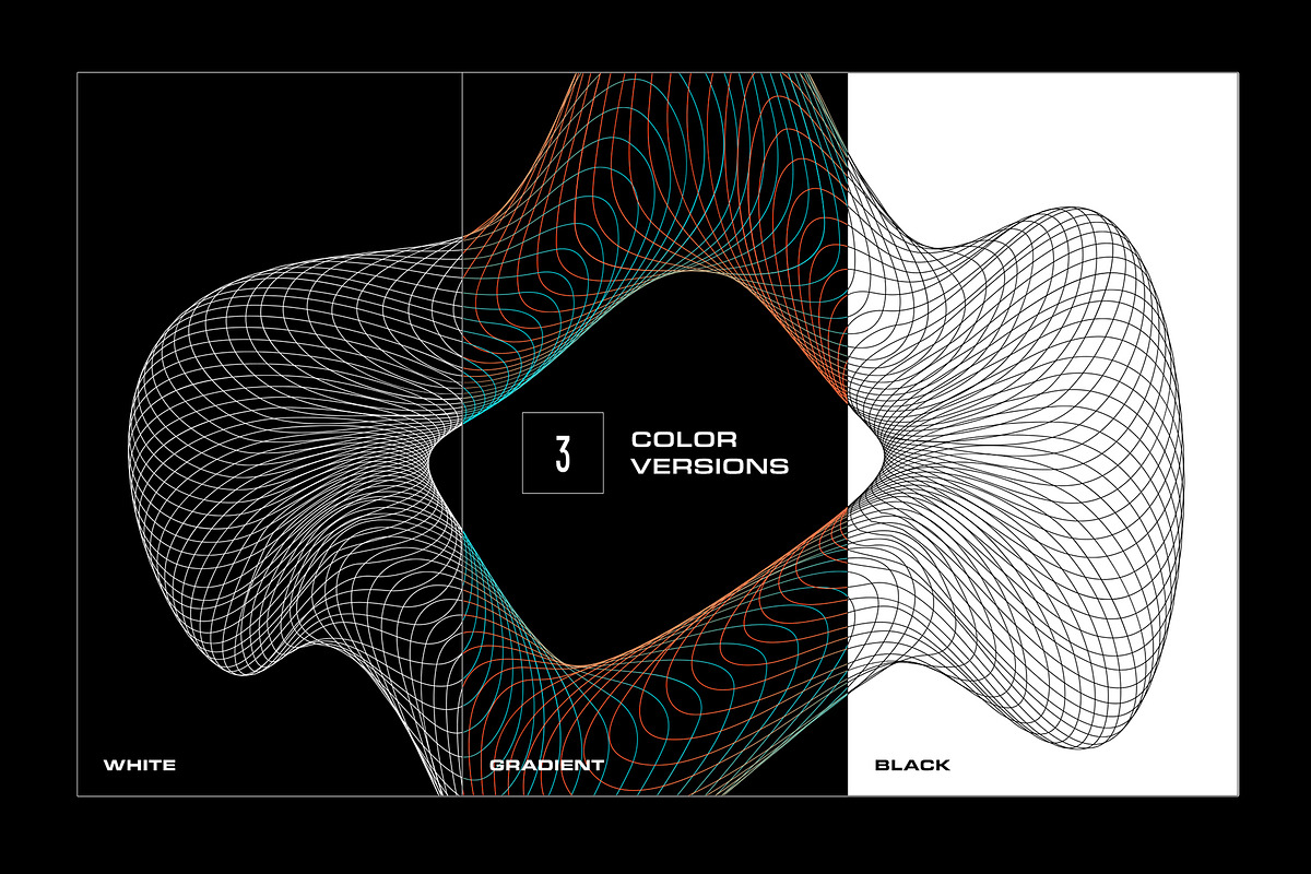 Wave Lines - 100 Vector Shapes, an Object Graphic by assetpro.design