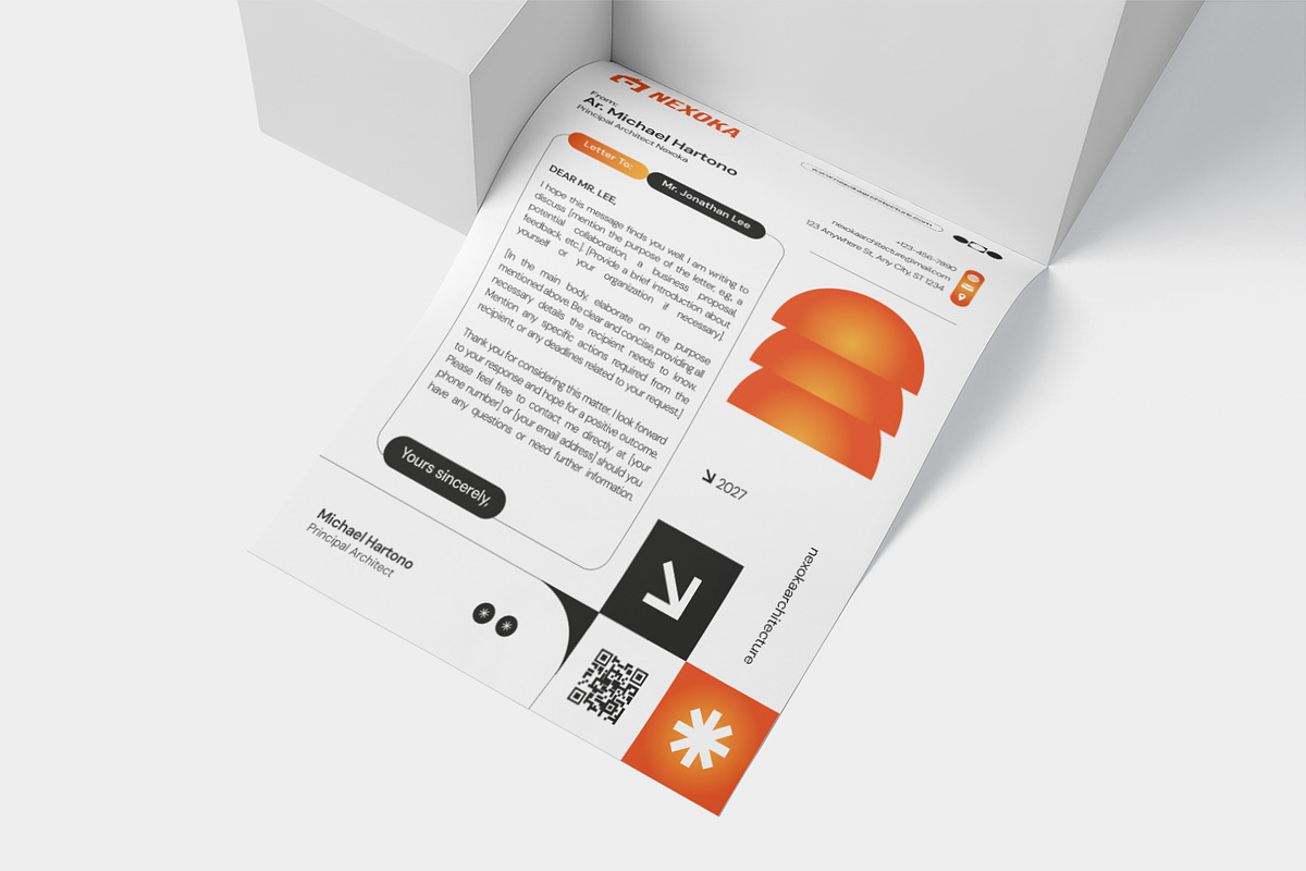 Nexoka - Letterhead, a Card Template by Esensifiksi.studio