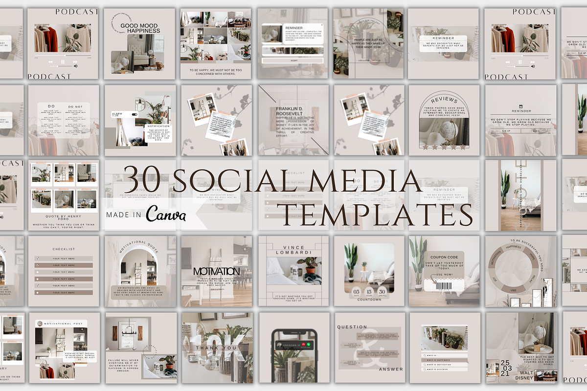 Instagram Neutral Canva Social Media, a Social Media Template by ...