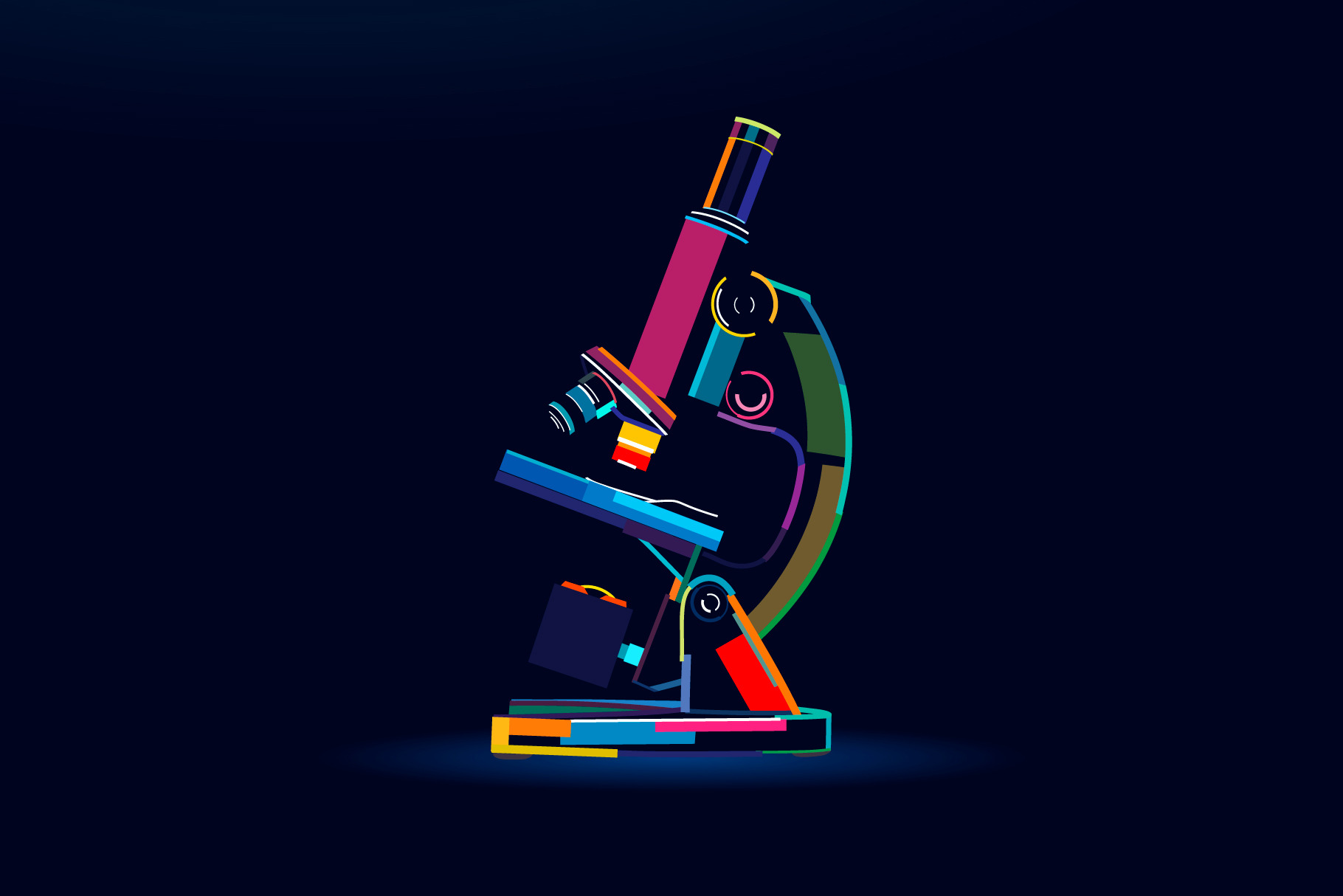 Abstract microscope biological, an Education Illustration by 3D Tai