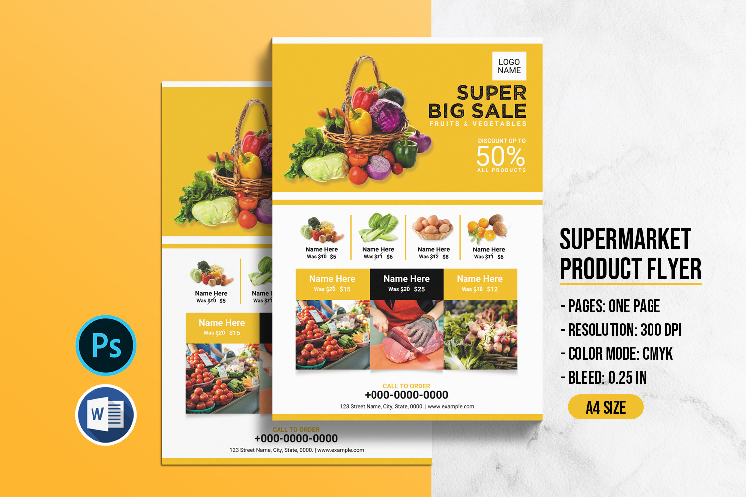 Supermarket Product Flyer V01, a Flyer Template by retrographix