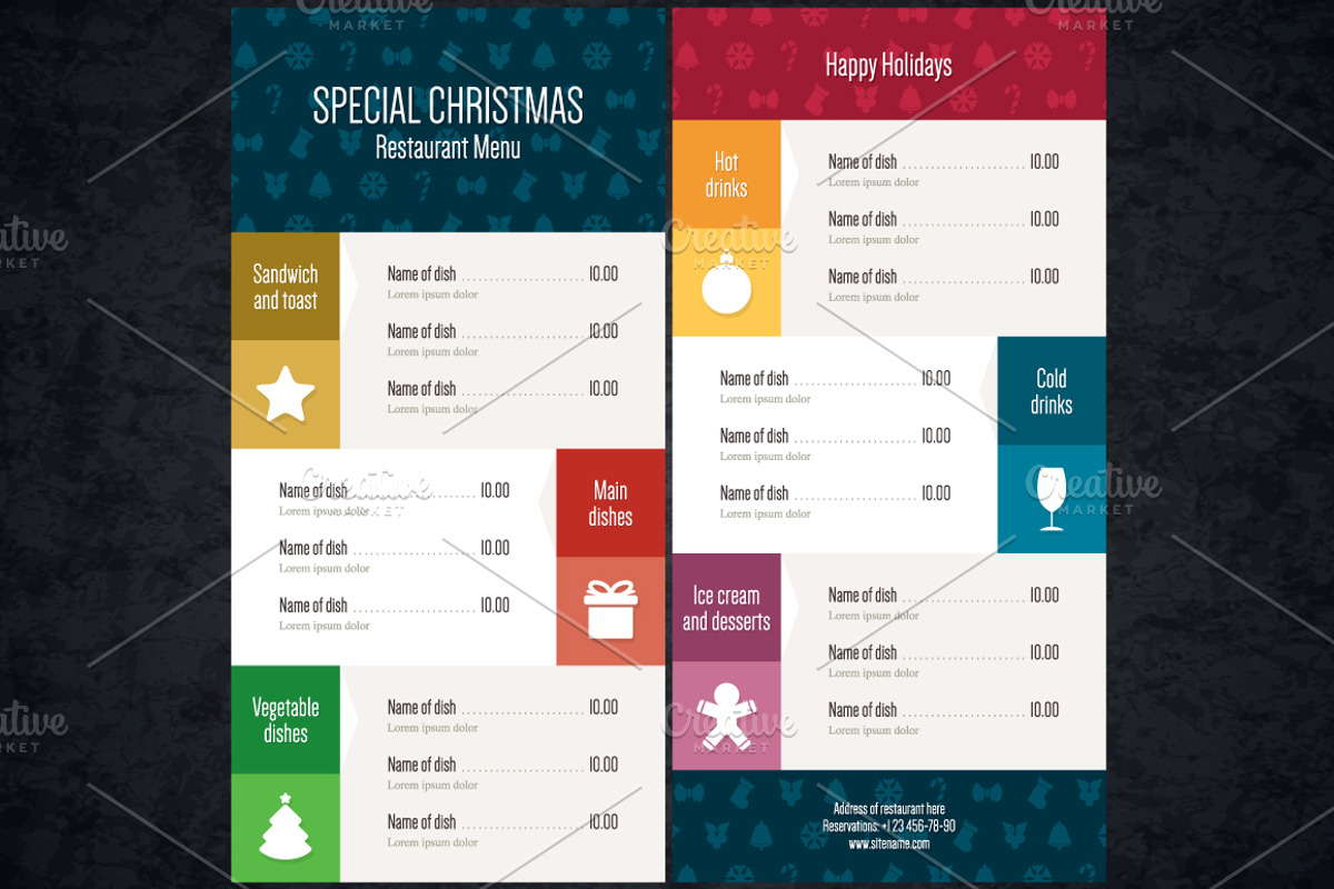 Special Christmas festive menu, a Card Template by Restaurant Menu & Logos