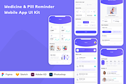 Medicine & Pill Reminder App UI Kit | UI Kits and Libraries ~ Creative ...