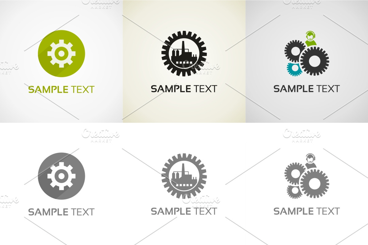 Gear wheel logo, a Branding & Logo Template by Vector | Creative Market