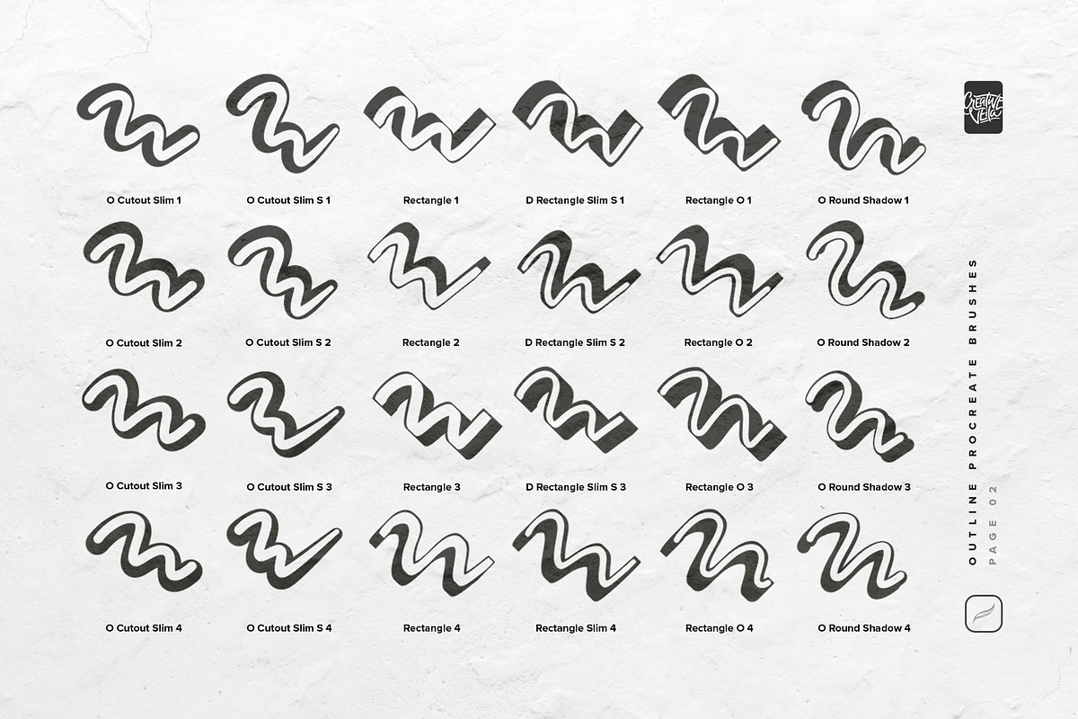 Outline Procreate Brushes A Brush Add On By Creative Veila