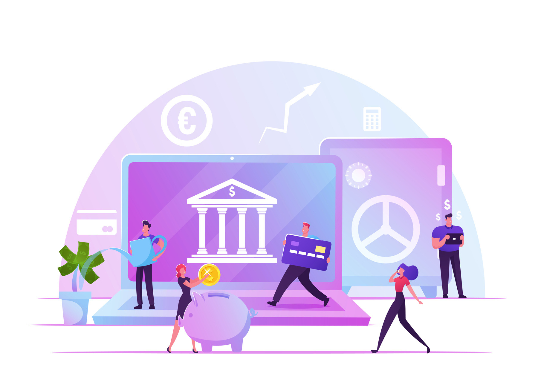 Fintech, Financial Technology, a Finance Illustration by Double Bubble ...