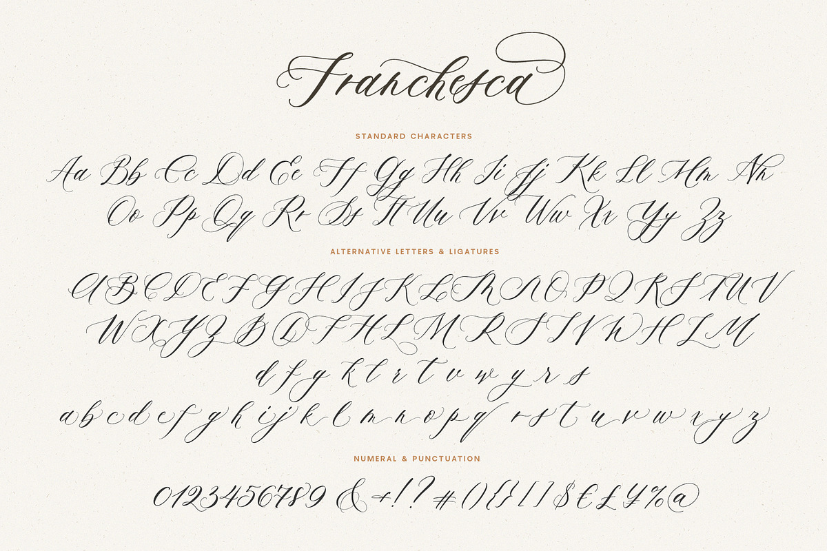 Franchesca |Wedding Calligraphy Font | calligraphy fonts a to z ...