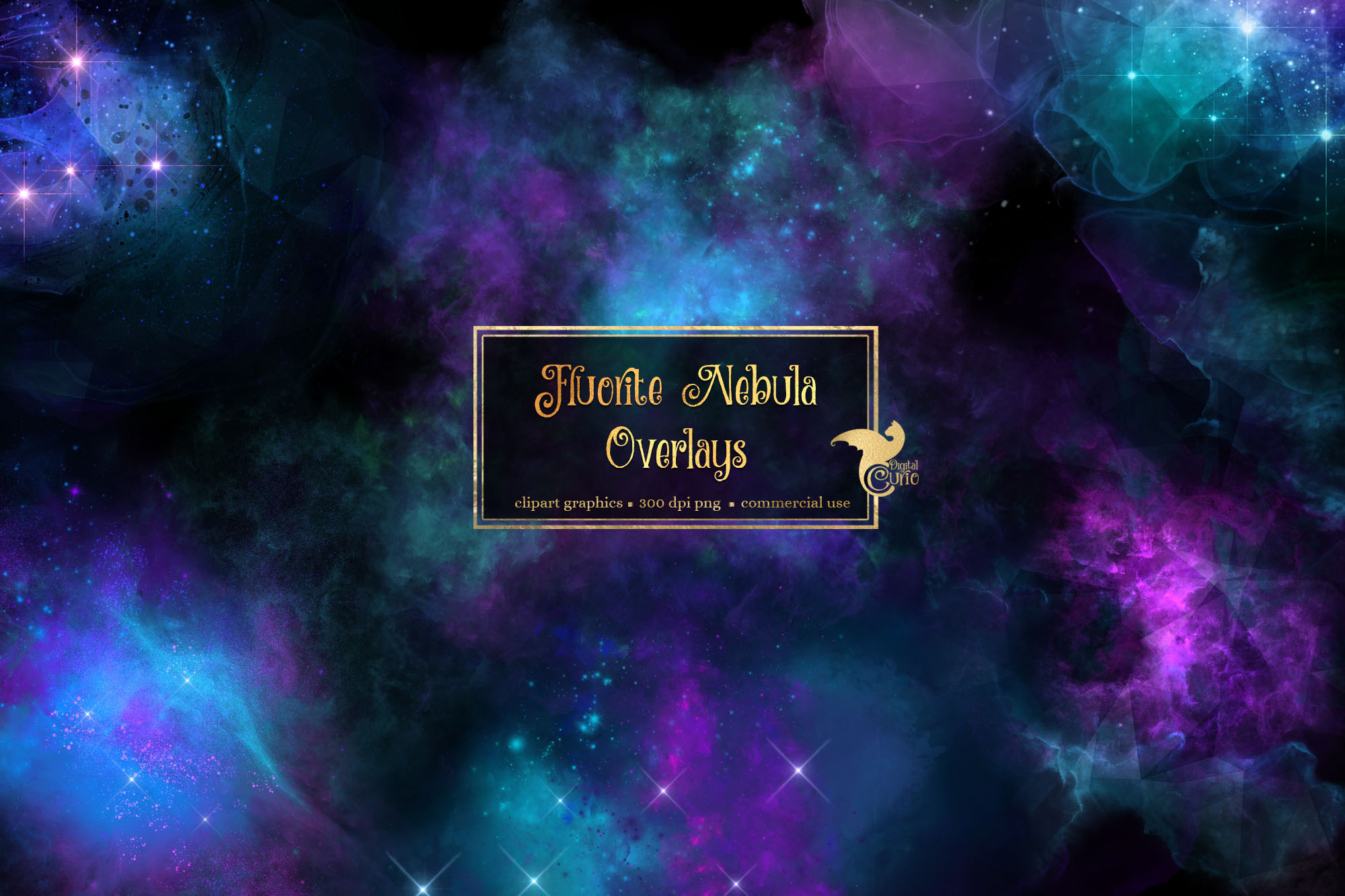 Fluorite Nebula Overlays, an Illustration by Digital Curio