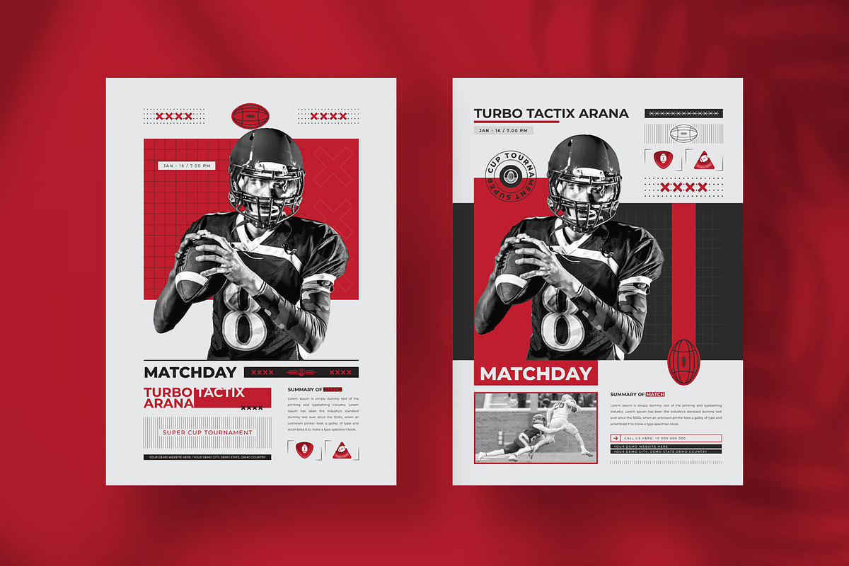 Match day flyer template design, a Flyer Template by Tanmoy Topu