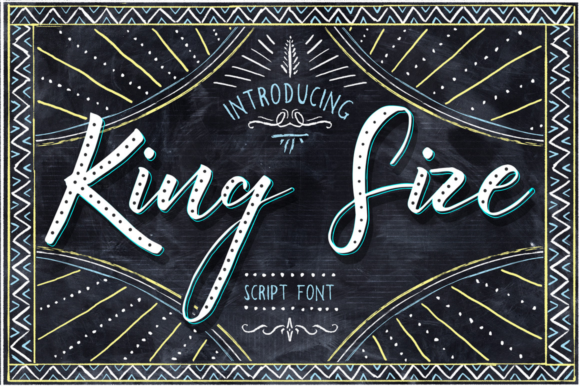 King Size Font, a Script Font by Ivan Rosenberg