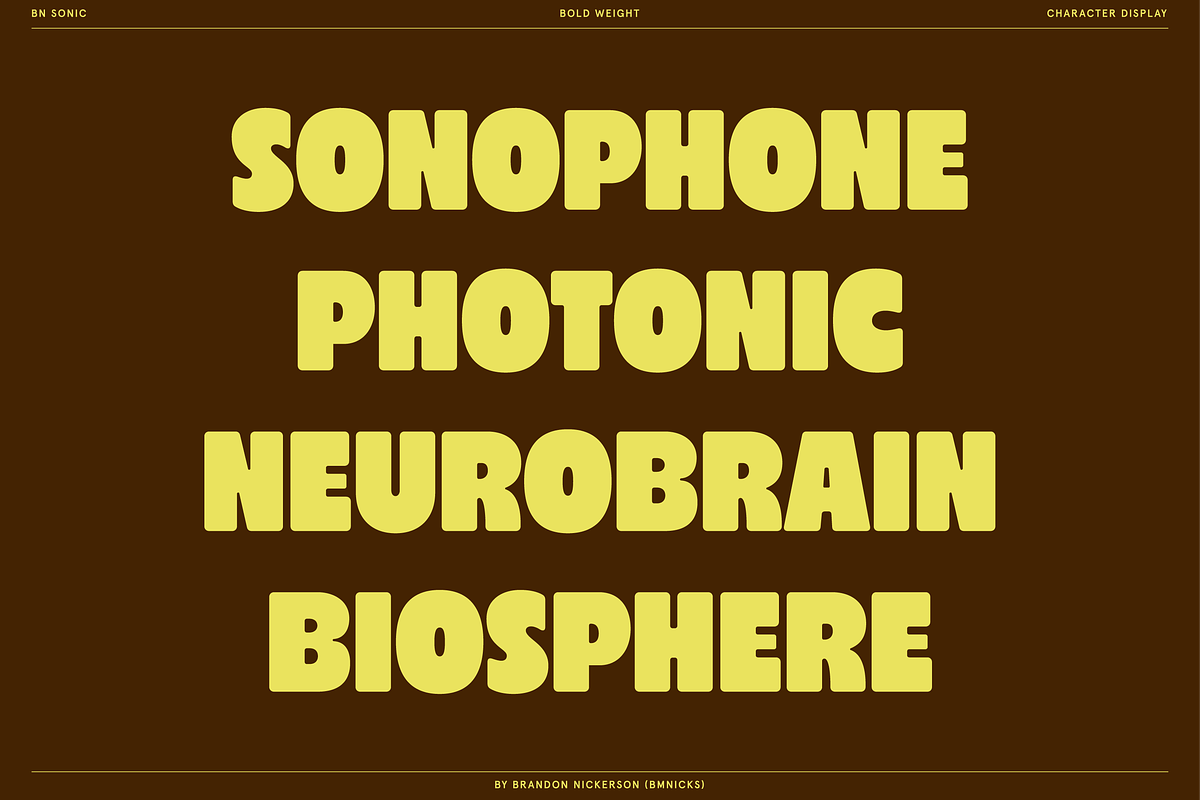 BN Sonic - A Perfectly Balanced Font
