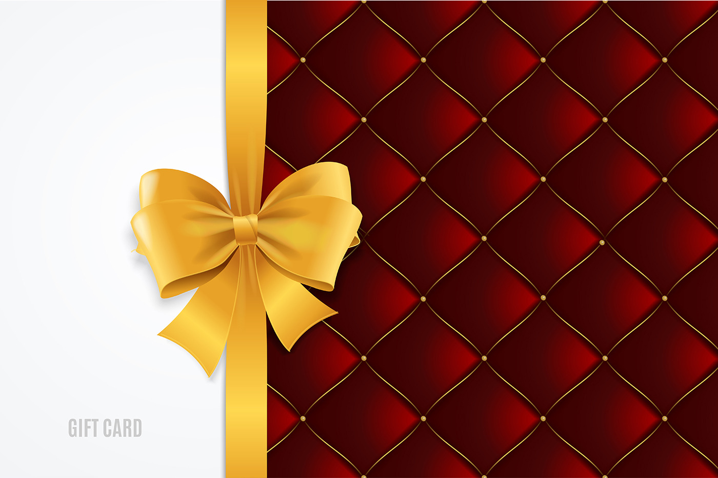 Gift Card Template, Bow And Quilted | Decorative Illustrations ...