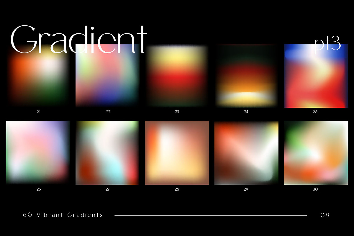60 Customizable Gradients, a Background Graphic by Inartflow