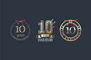 10 years anniversary vector icons, a Decorative Illustration by Darth ...